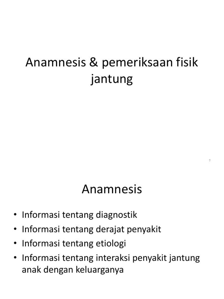 Adoc - Pub Anamnesis Pemeriksaan Fisik Jantung | PDF