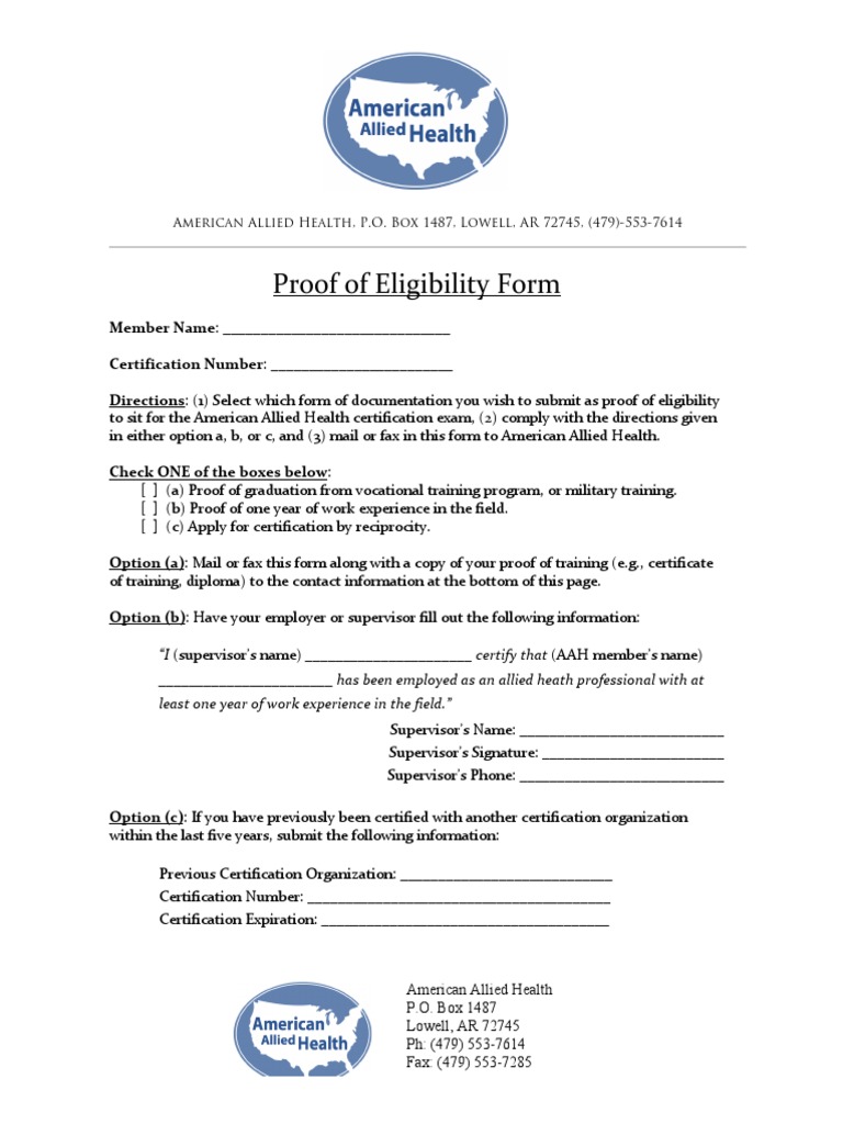 Allied Requirement Form | PDF