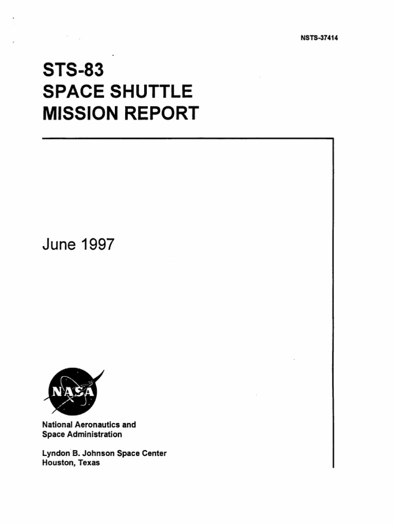 STS-83 Space Shuttle Mission Report | PDF