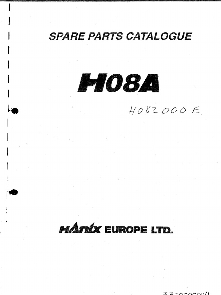 H08a Parts Manual | PDF
