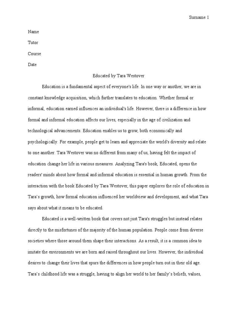 Educated by Tara Westover | PDF | Human Nature