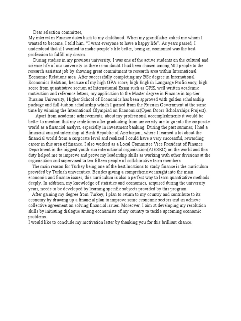 Dear Selection Committee | PDF | Capital Structure | Leverage (Finance)