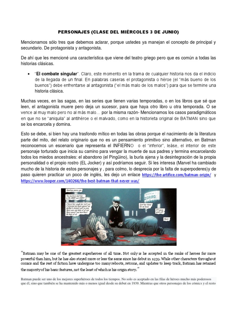 Análisis de Personajes y Arquetipos | PDF | Ficción general