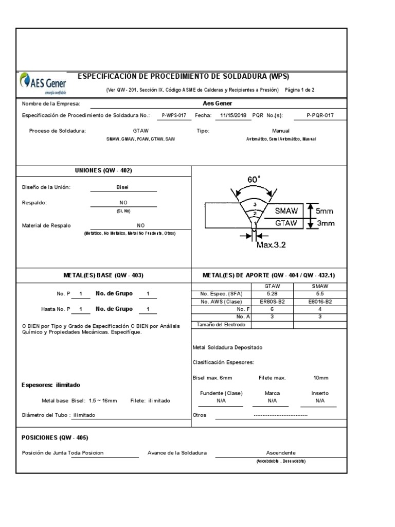 Formato Wps | PDF | Construcción | Soldadura