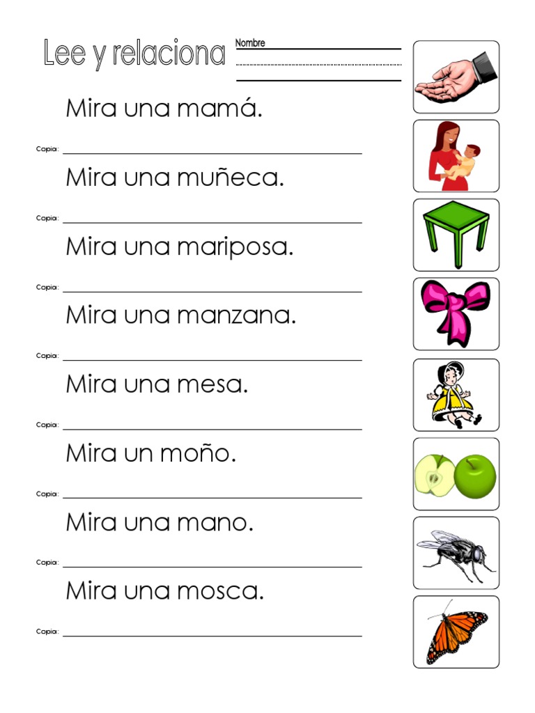 Lee y Relaciona Con M | PDF