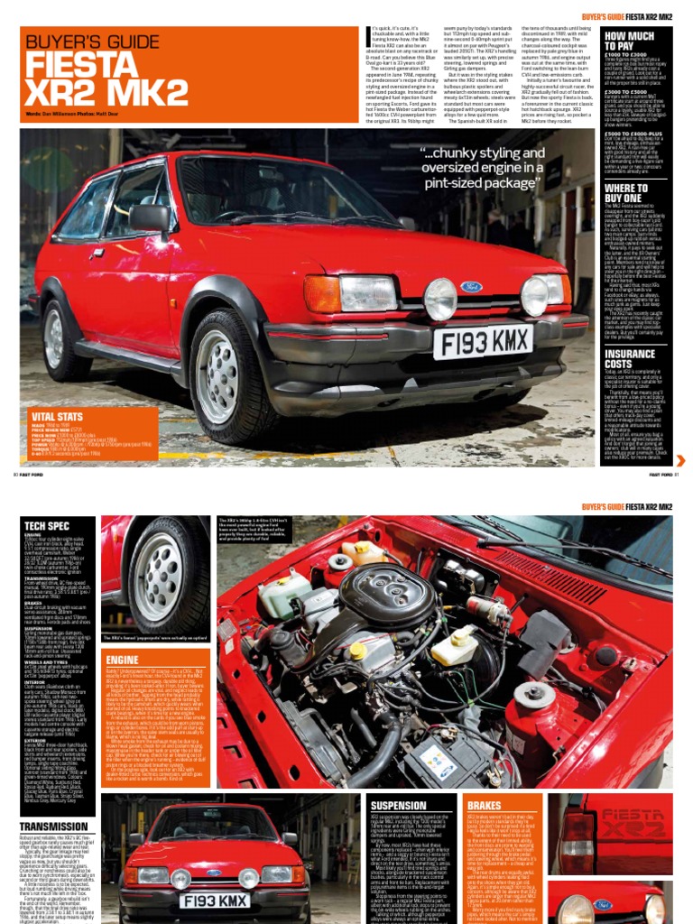 Fiesta Xr2 Mk2: Buyer'S Guide | PDF | Machines | Car Body Styles