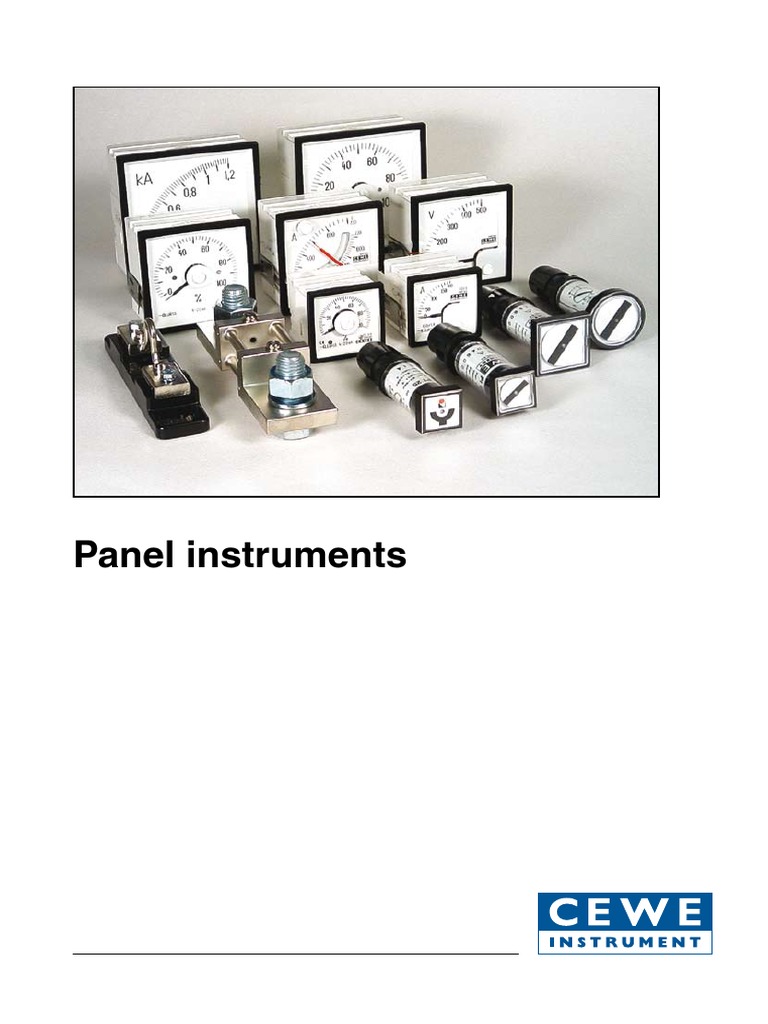 Specifications and Design Features of Panel Instruments | PDF ...