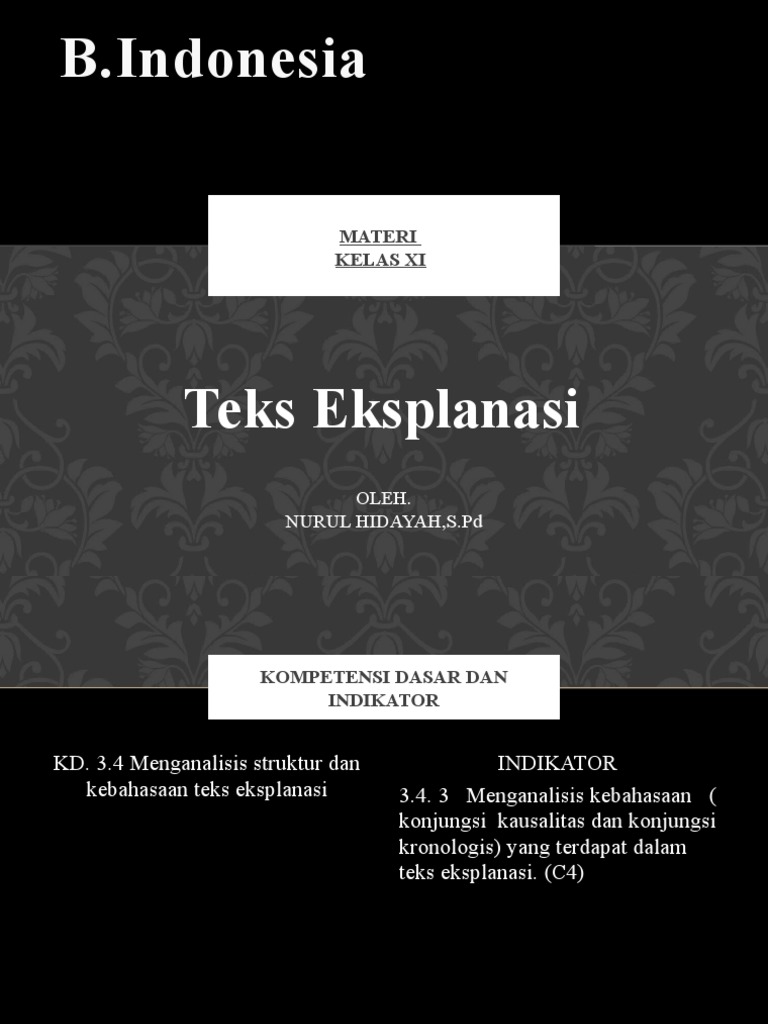 Teks Eksplanasi: Analisis dan Contoh | PDF