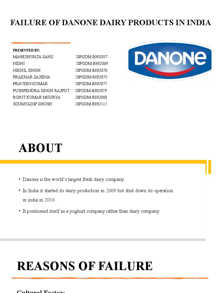 DANONE DAIRY PRODUCTS - Updated | PDF