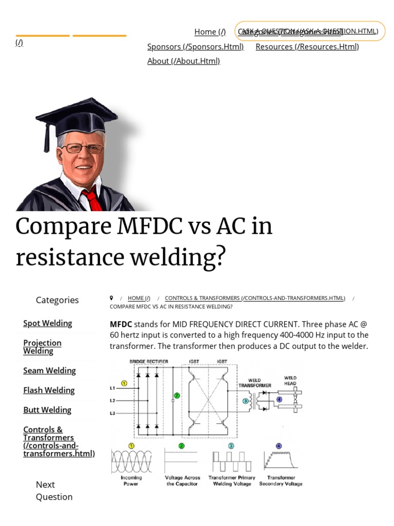 Compare MFDC Vs AC in Resistance Welding - How-To Resistance Weld | PDF ...