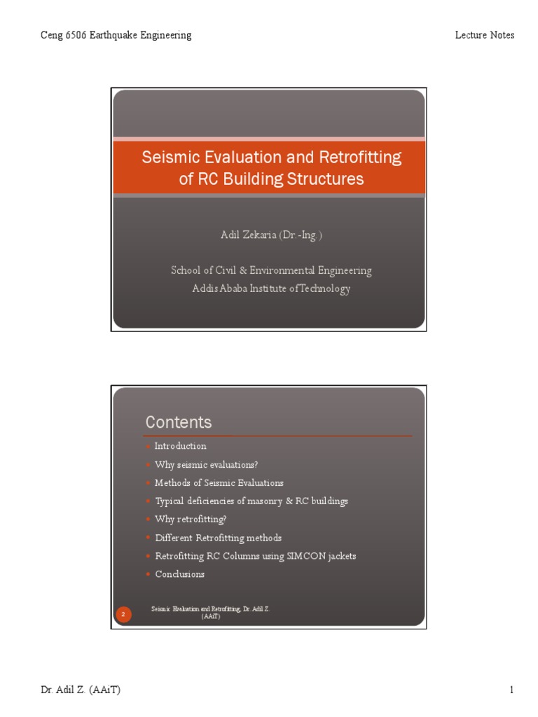 Seismic Evaluation And Retrofitting 2019 Pdf Earthquake Engineering Strength Of Materials