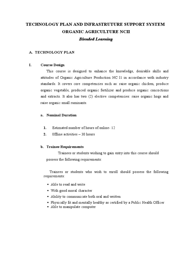 Core 1 Raise Organic Chicken - Tech Plan | PDF | Educational Technology ...