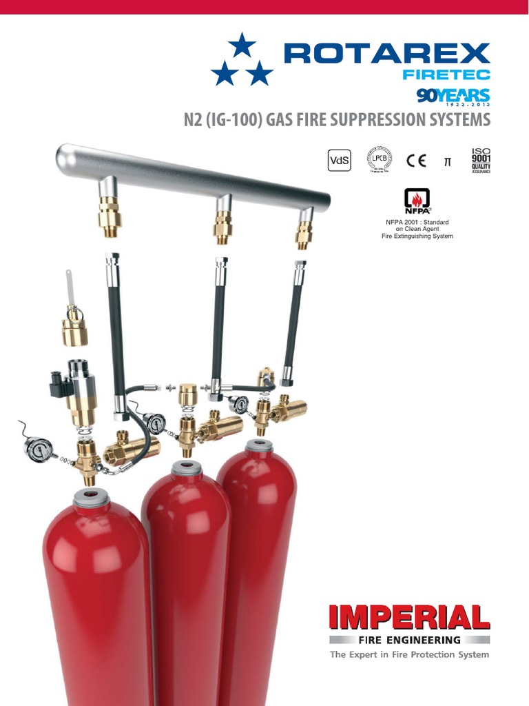 N2 (Ig-100) Gas Fire Suppression Systems: NFPA 2001: Standard On Clean ...