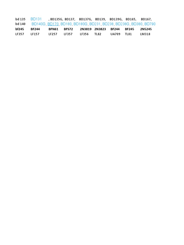 Transistor Equivalent | PDF