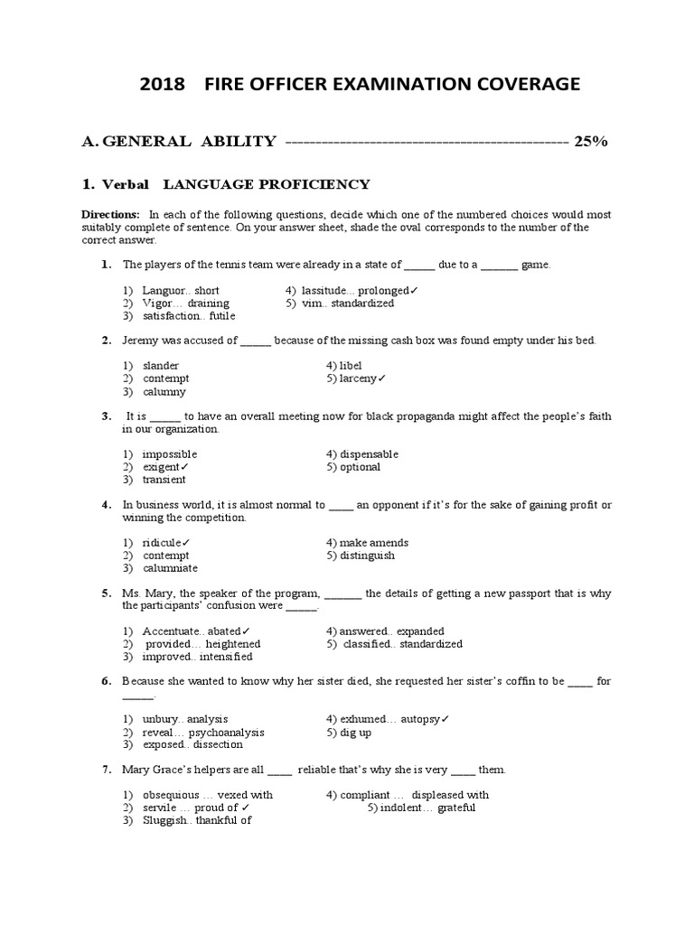 Analysis of a 2018 Fire Officer Examination Coverage | PDF ...