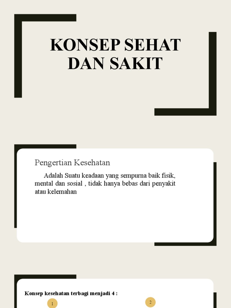 Konsep Sehat Dan Sakit | PDF