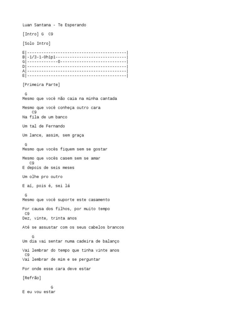 Luan Santana - Te Esperando | PDF | Música gravada