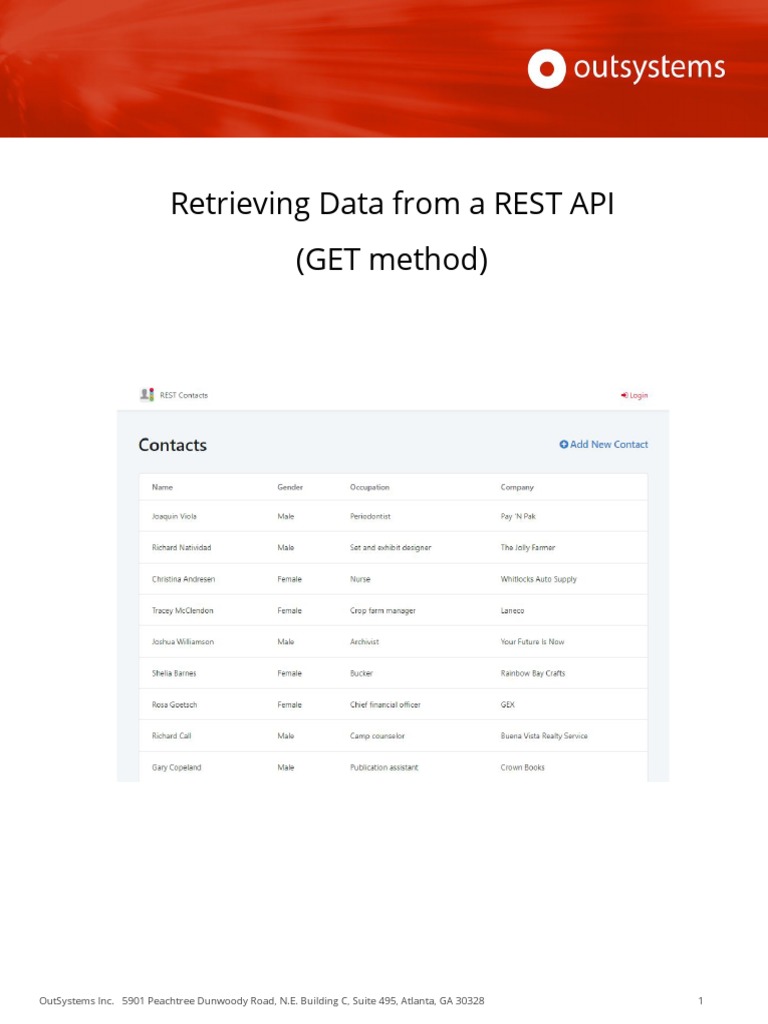Outsystems - Retrieving Data From A REST API (GET) | PDF | Web Service ...
