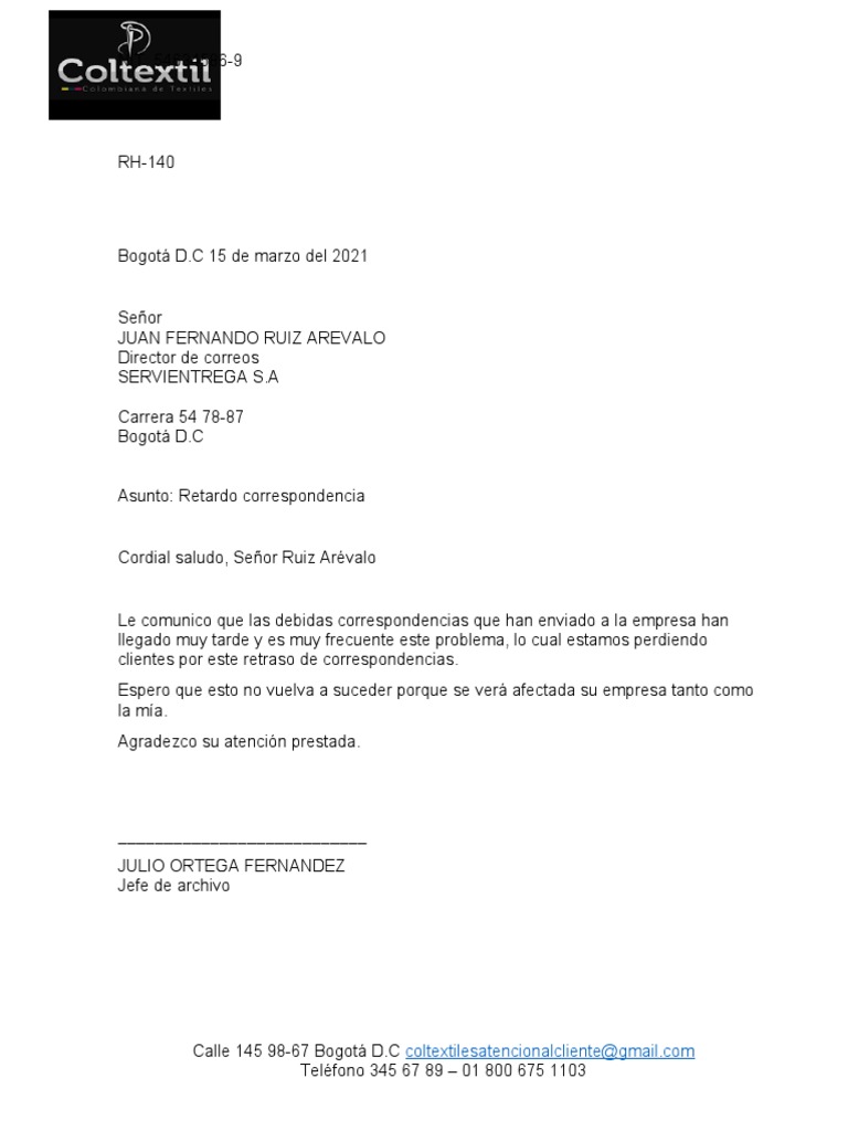 CARTA 1 Estilo BLOQUE EXTREMO | PDF