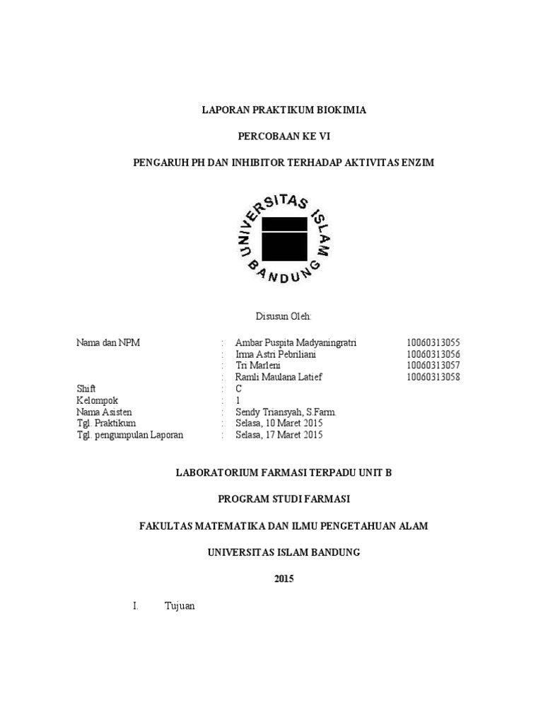 Pengaruh PH Dan Inhibitor Terhadap Aktivitas Enzim | PDF