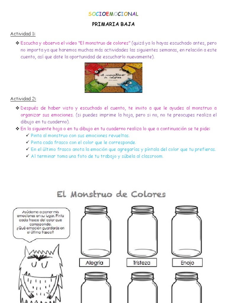 El Monstruo de Colores. | PDF | Arte