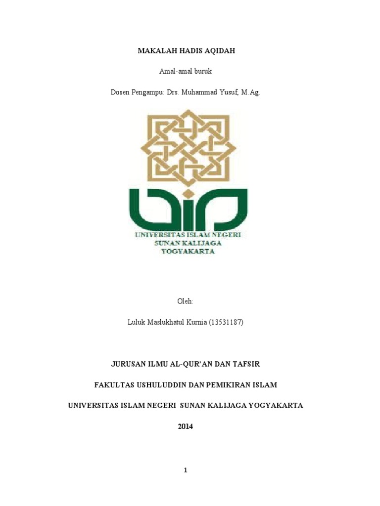 Amal-Amal Buruk | PDF