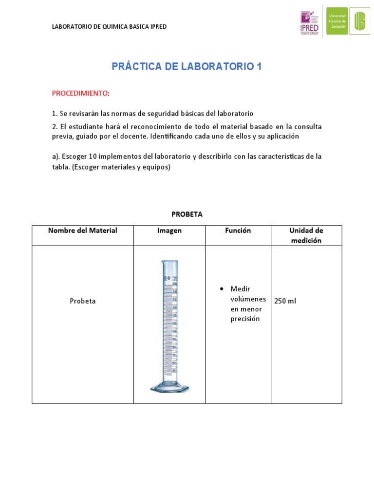 Practica de Laboratorio 1 Quimica (1) (1) Diana | PDF | Cloroformo ...