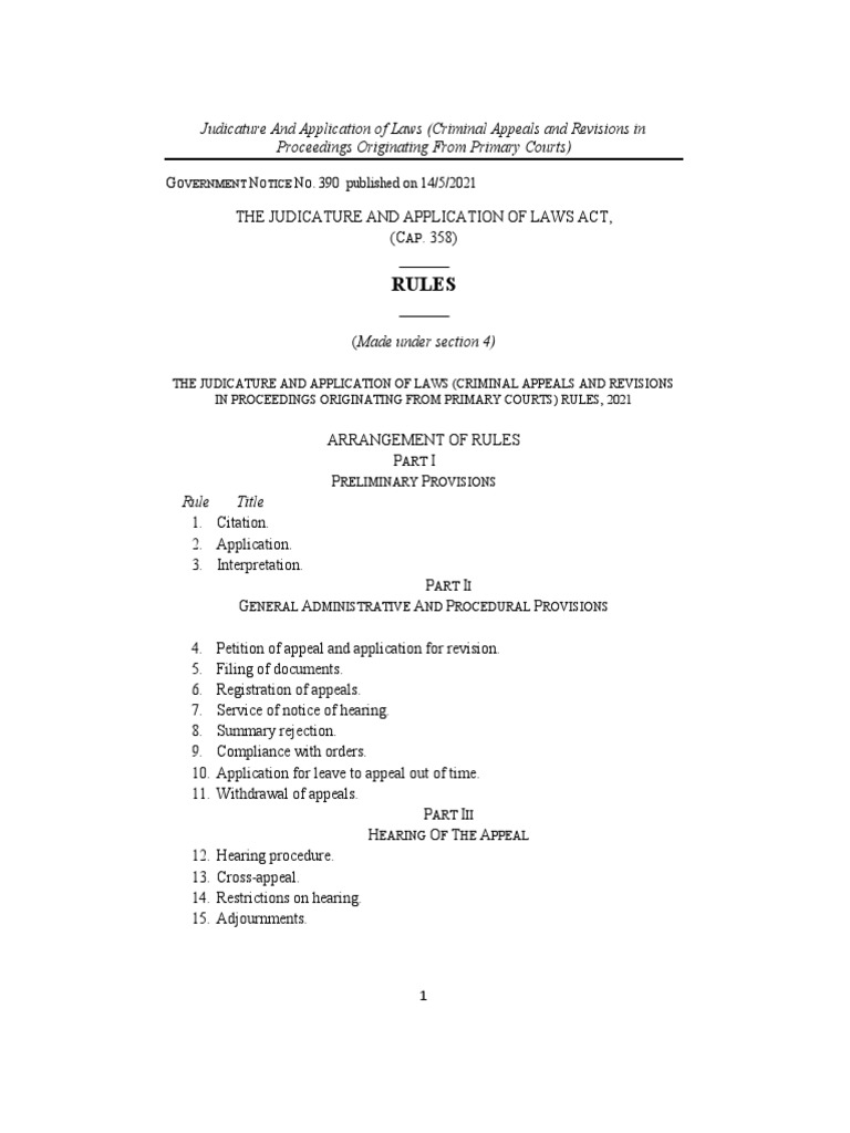 Criminal Appeals from Primary Courts | PDF | Appeal | Judgment (Law)
