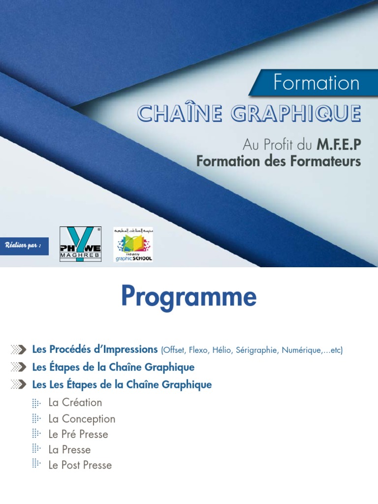 Formation sur la Chaîne Graphique | PDF | Impression | Police d'écriture