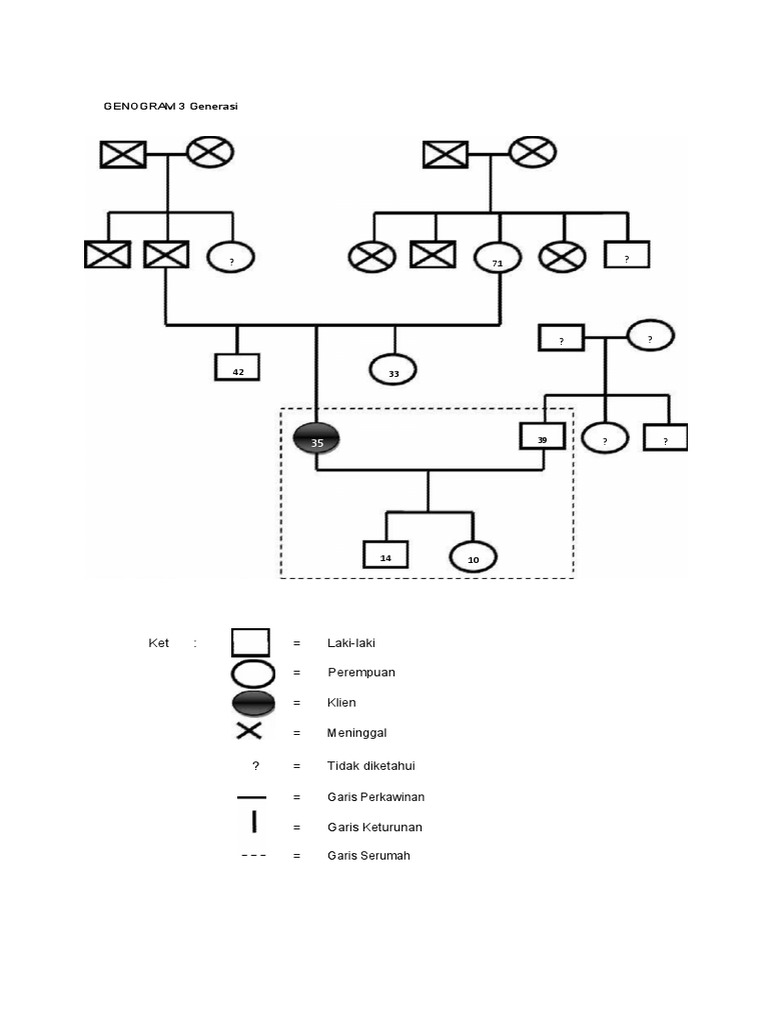 Genogram Keluarga Tiga Generasi | PDF
