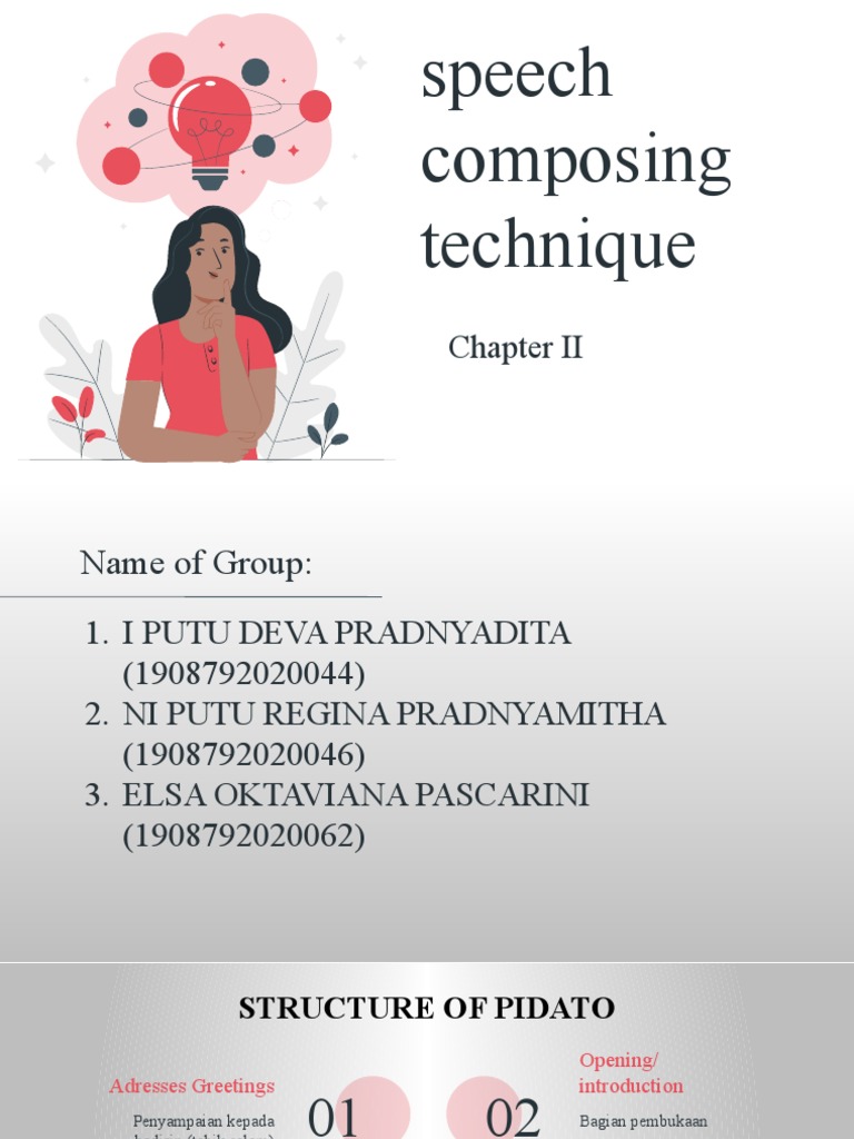 PUBLIC SPEAKING - Speech Composing Technique | PDF | Definition | Books