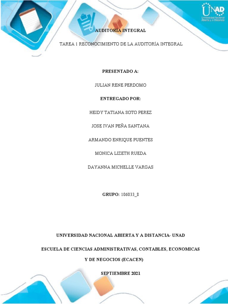 Tarea1 Trabajo Grupal 106033 8 | PDF | Auditoría | Contralor