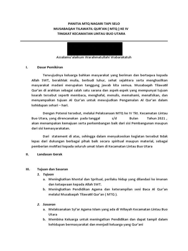 Proposal MTQ | PDF