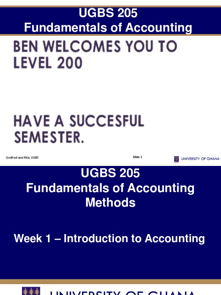 UGBS 205 Fundamentals of Accounting Methods | PDF | Debits And Credits ...