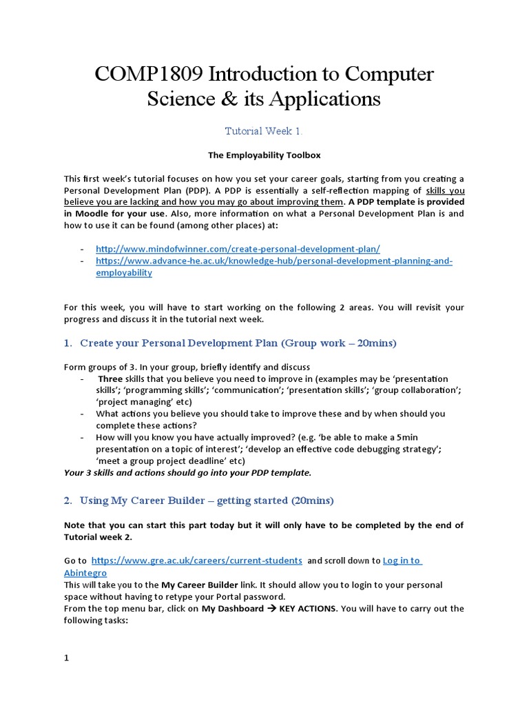 Tutorial COMP1809 W1 | PDF | Cognition | Communication