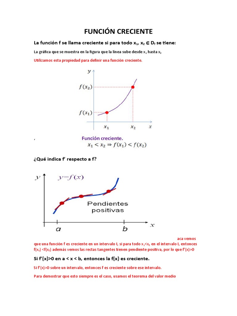 Función Creciente | PDF