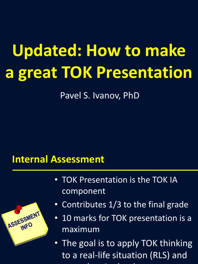 How To Make A Great TOK Presentation v1.2 | PDF | Knowledge | Theory