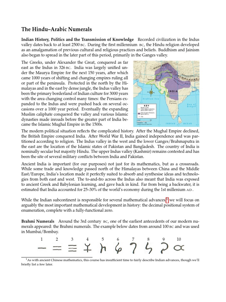 The Development And Global Spread Of The Hindu Arabic Numeral System