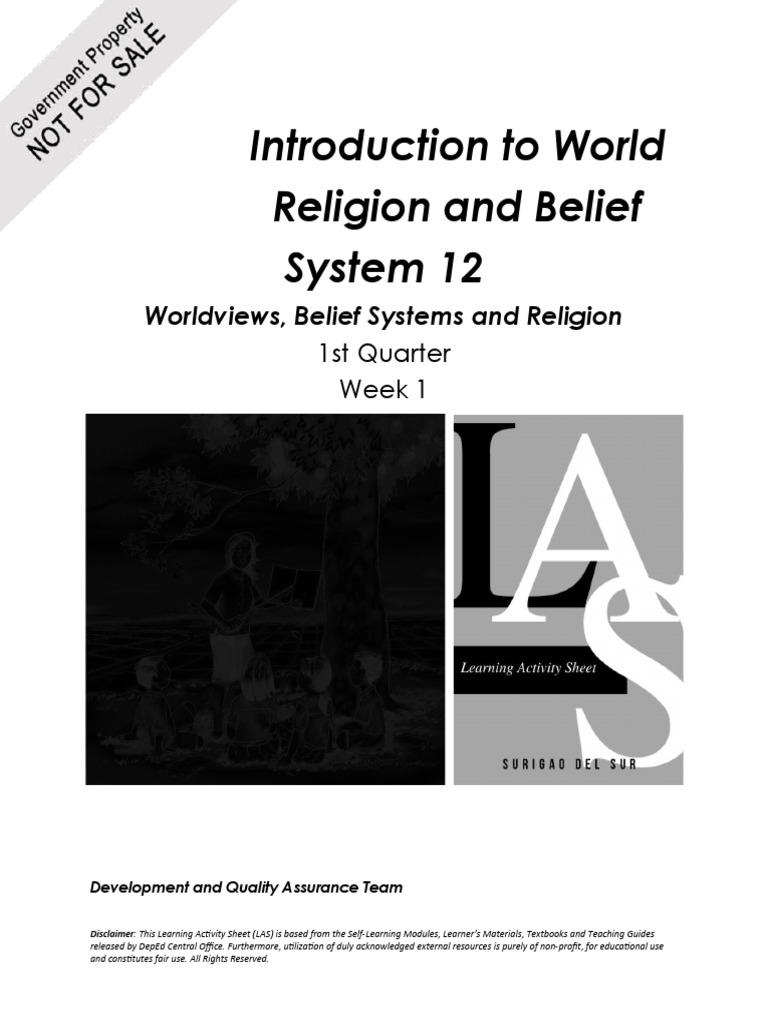 Introduction To World Religion and Belief System 12 | PDF | Theology | God