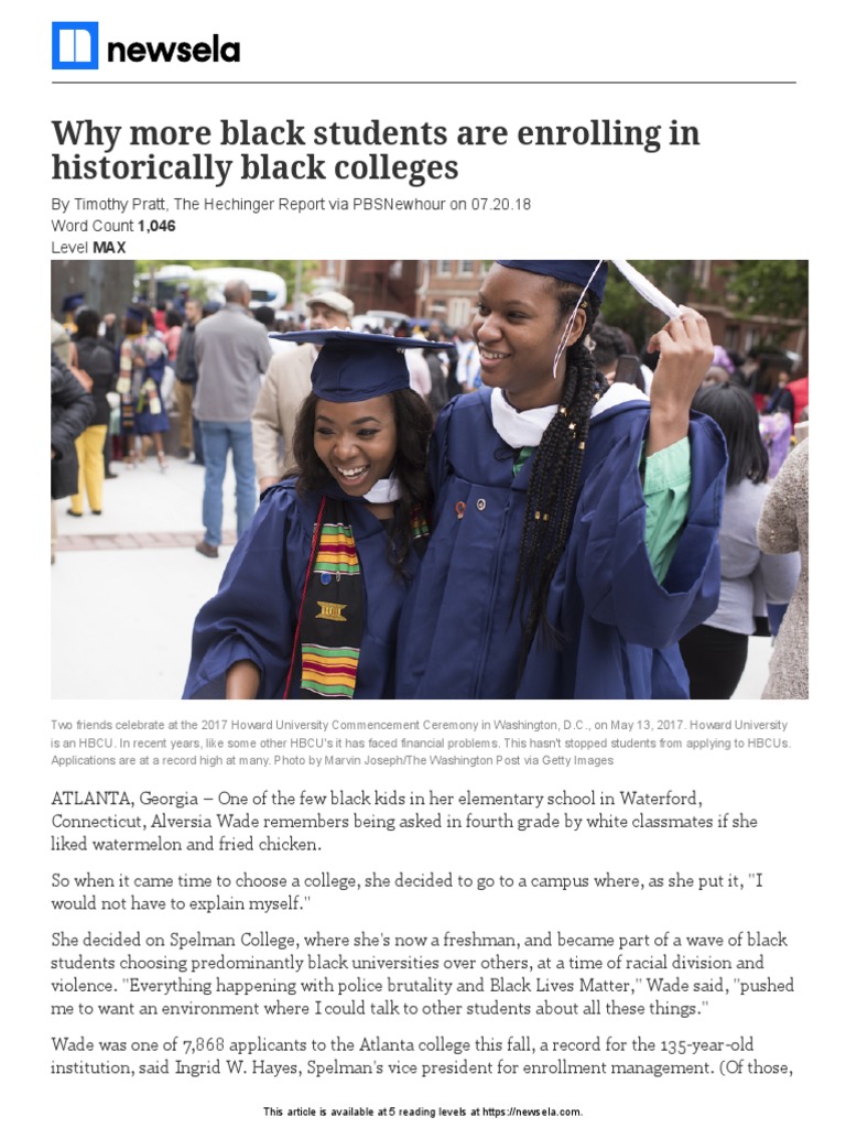 Surge in HBCU Enrollment Amid Racial Tensions | PDF | The United States