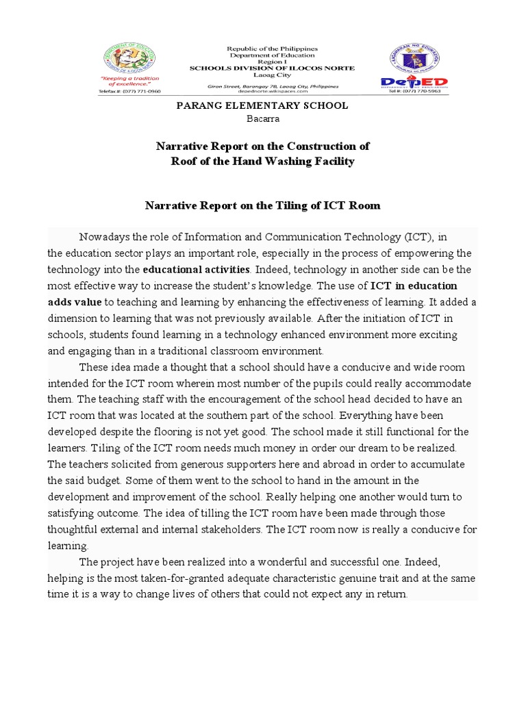 ICT Room Development Narrative Report | PDF
