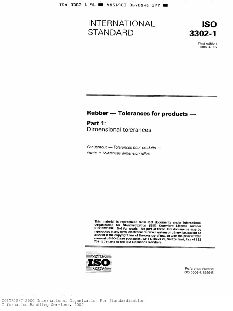 BZ - Iso 3302 1. | PDF