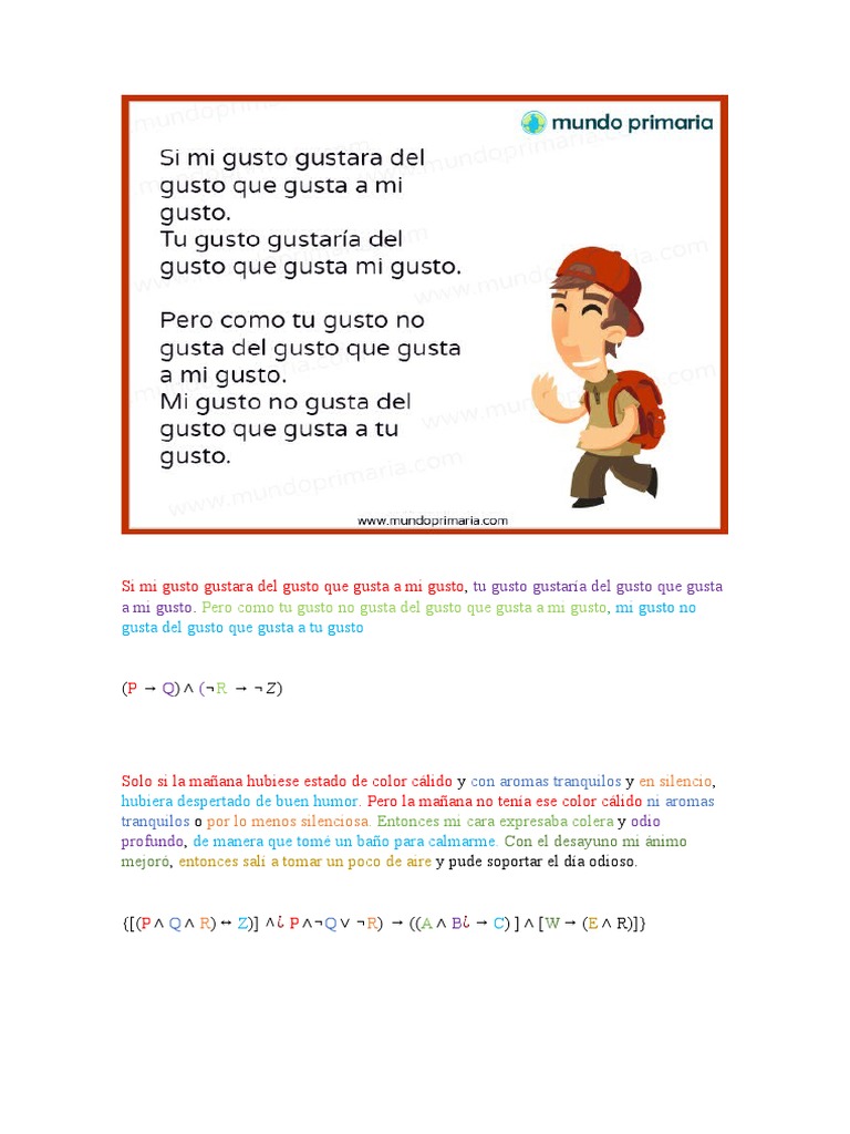 Si Mi Gusto Gustara Del Gusto Que Gusta A Mi Gusto | PDF