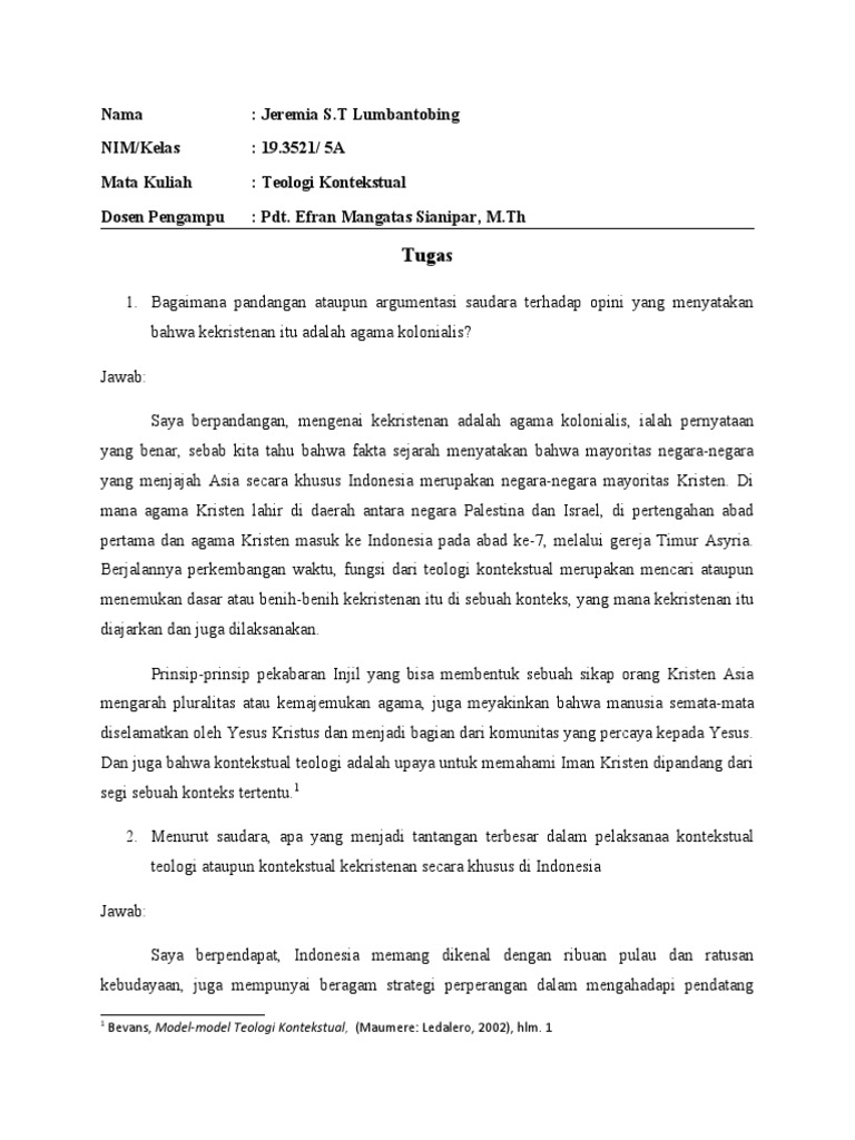 Teologi Konteks | PDF