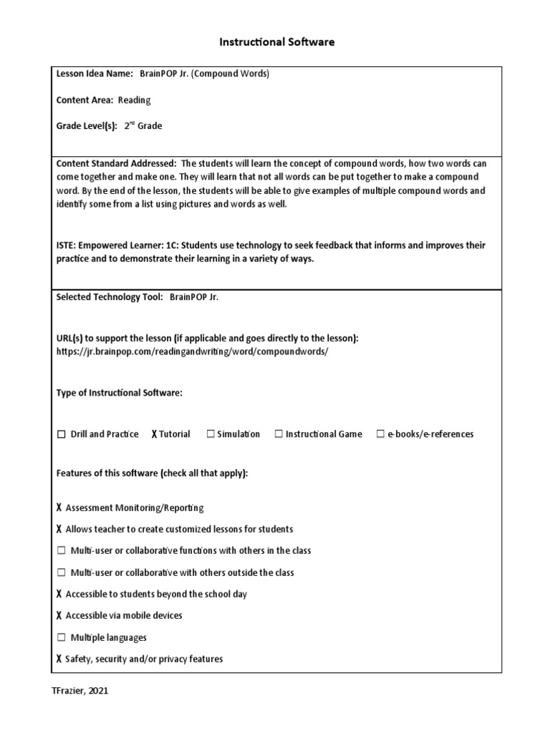 Compound Words Lesson Plan | PDF | Teachers | Learning