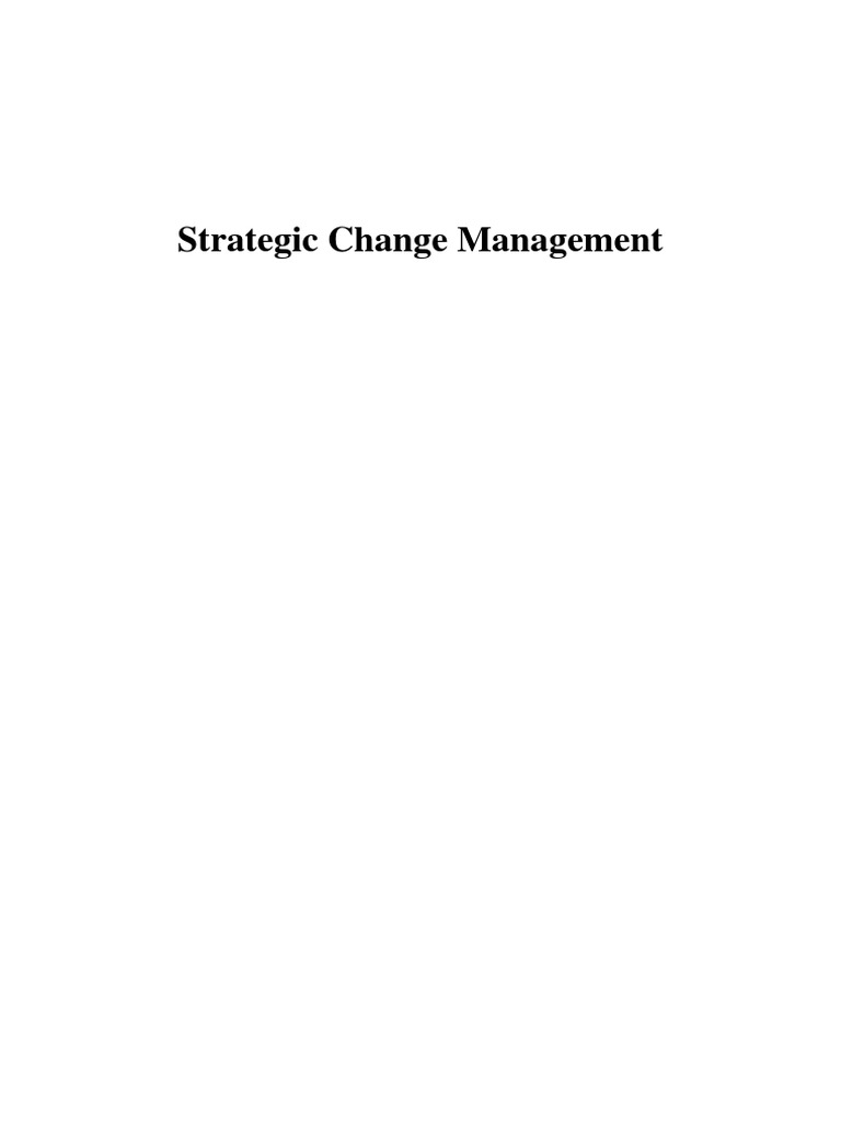 Sample 01 Strategic Change Management - Compressed | PDF | Change ...