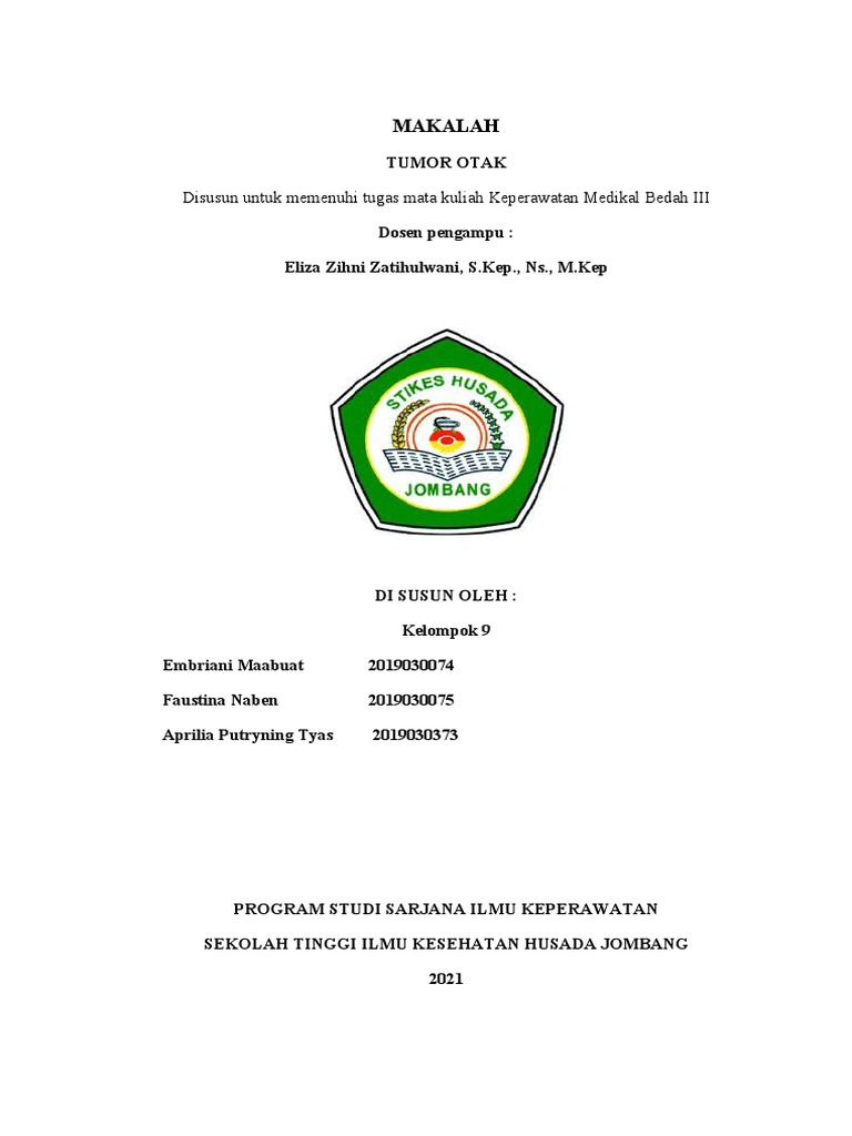 Makalah Tumor Otak | PDF