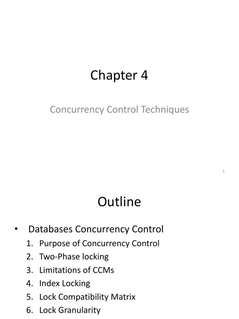 Concurrency Control Techniques Pdf Database Transaction Operating System Technology
