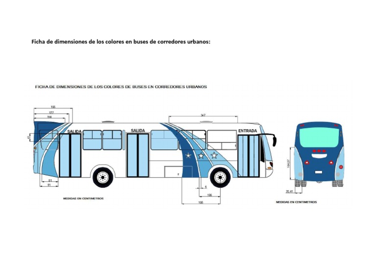 Ficha de Dimensiones de Colores de Buses en Corredores Urbanos | PDF