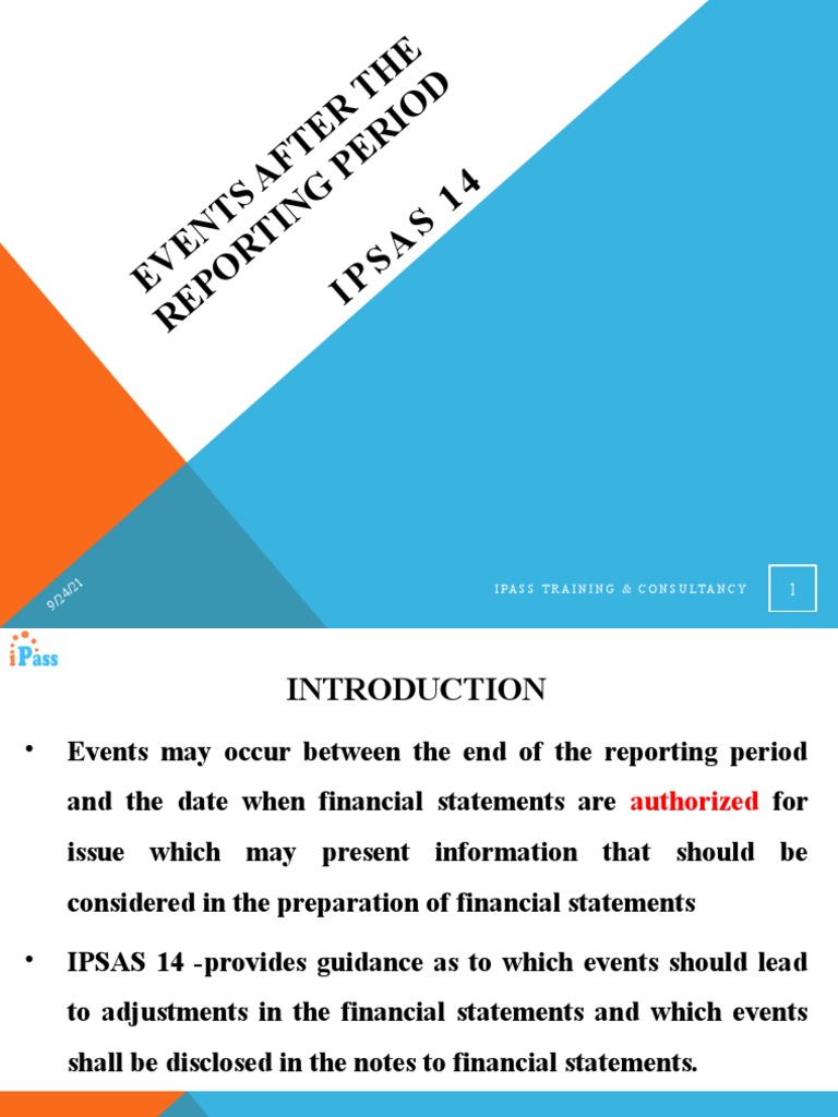 IPSAS 14: Post-Reporting Events Guide | PDF | Financial Statement ...